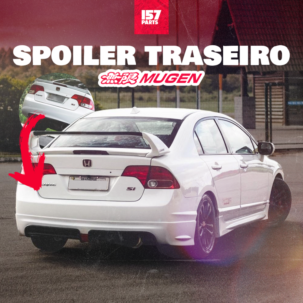 Spoiler Traseiro Mugen - Fibra de Vidro - 157 PARTS