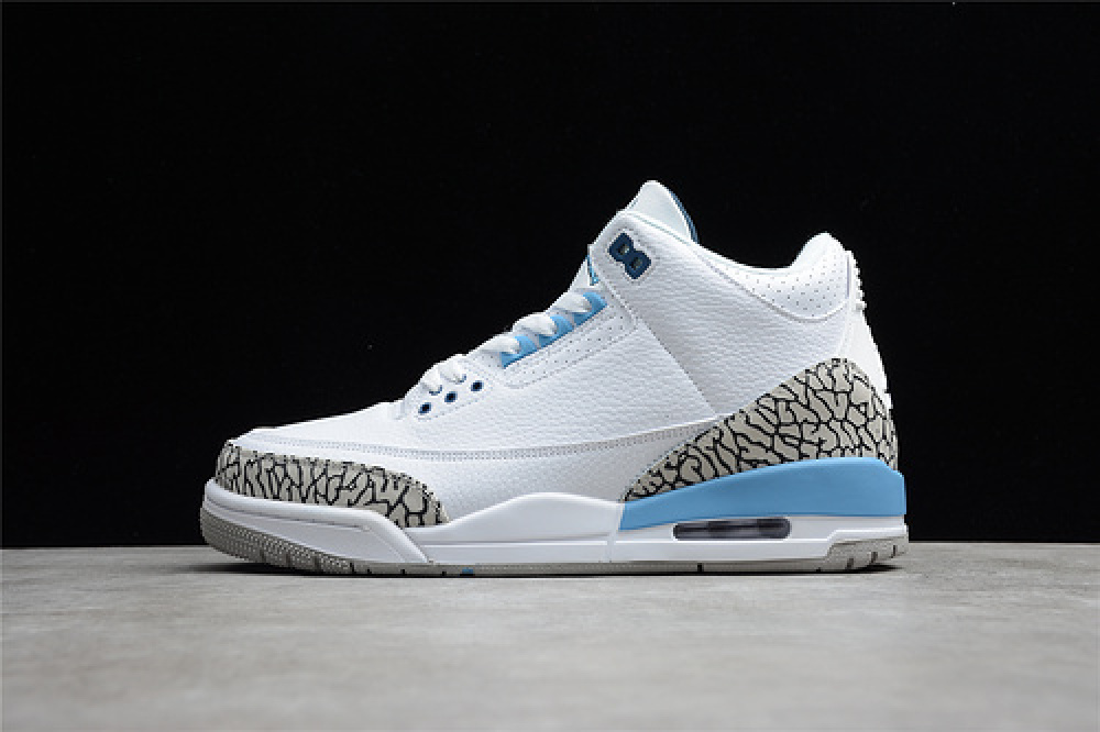 Air Jordan 3 Retro White/Blue/Tech Grey - 3 REIS
