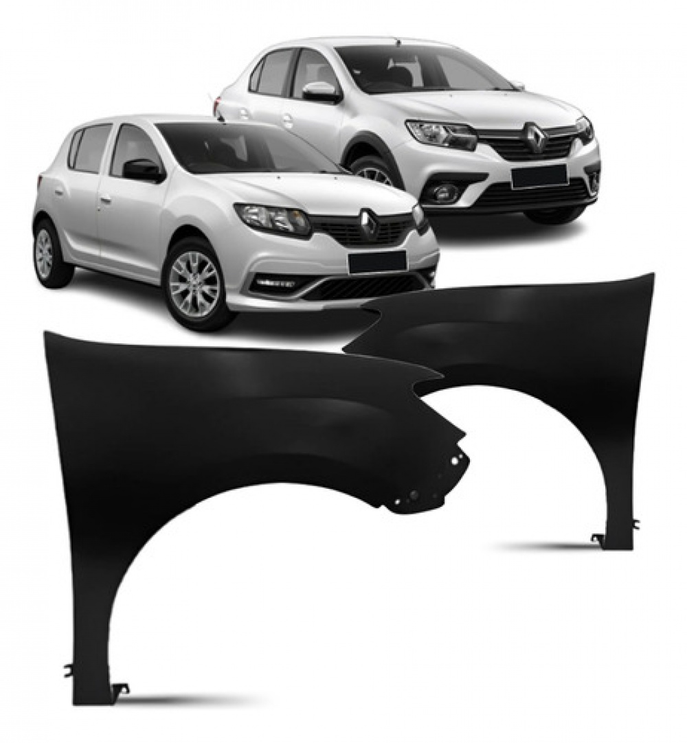 Paralama Dianteiro Sandero 2020 2021 2022 2023 Sem Furo - A CASA DO CARRO