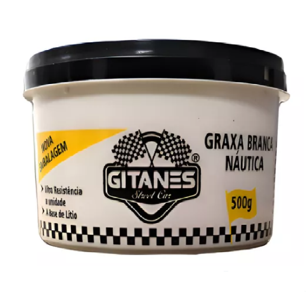 GRAXA LITIO BRANCA P/ROLAMENTOS CAP. 150 GRAUS 500G GITANES - ABRASTOL FERRAMENTAS