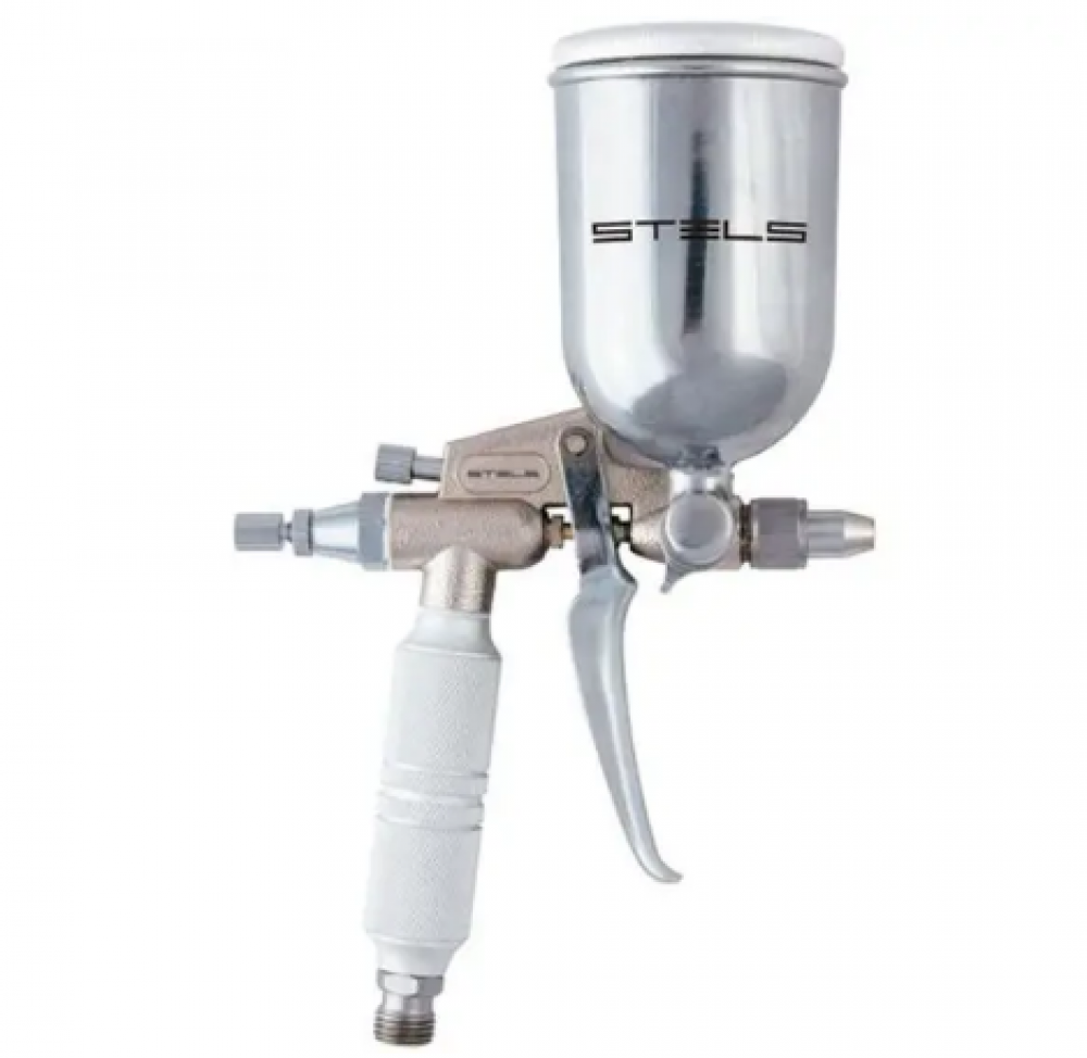 PISTOLA DE PINTURA 100ML C/BICO 0,5MM GRAVIDADE ENCAIXE ROSCA 1/4 NPT STELS - ABRASTOL FERRAMENTAS