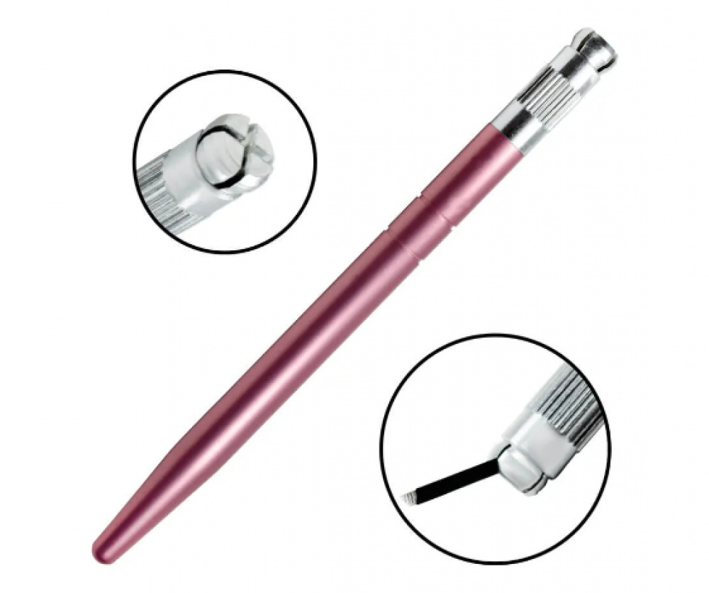 Tebori para Micropigmentação Rosa - GG Beauty