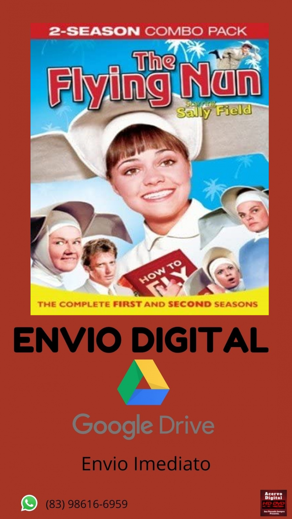 A Noviça Voadora (1967) 56 Eps - Acervo Digital Dvds