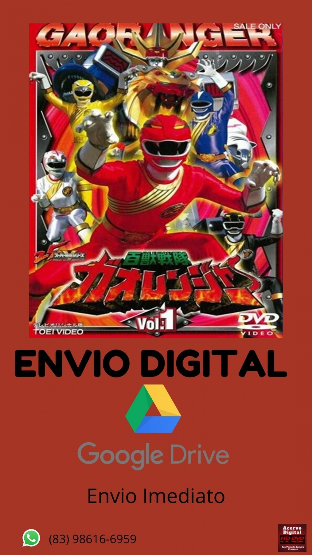 Gaoranger (2001) Completo 51 Eps Legendado - Acervo Digital Dvds