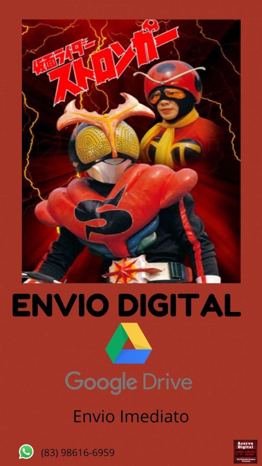 Kamen Rider Stronger (1975) Completo 39 Eps Legendado - Acervo Digital Dvds