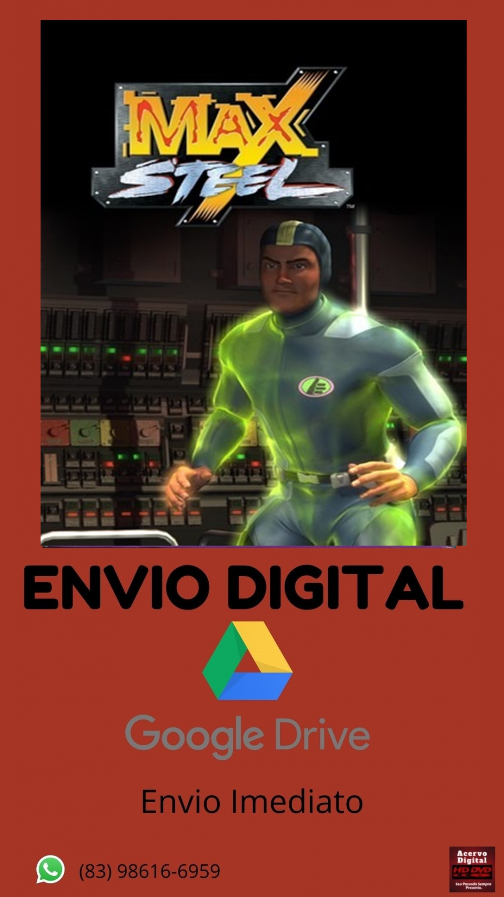Max Steel (2000) 1 e 2 Temporadas + 6 Filmes Dublados - Acervo Digital Dvds