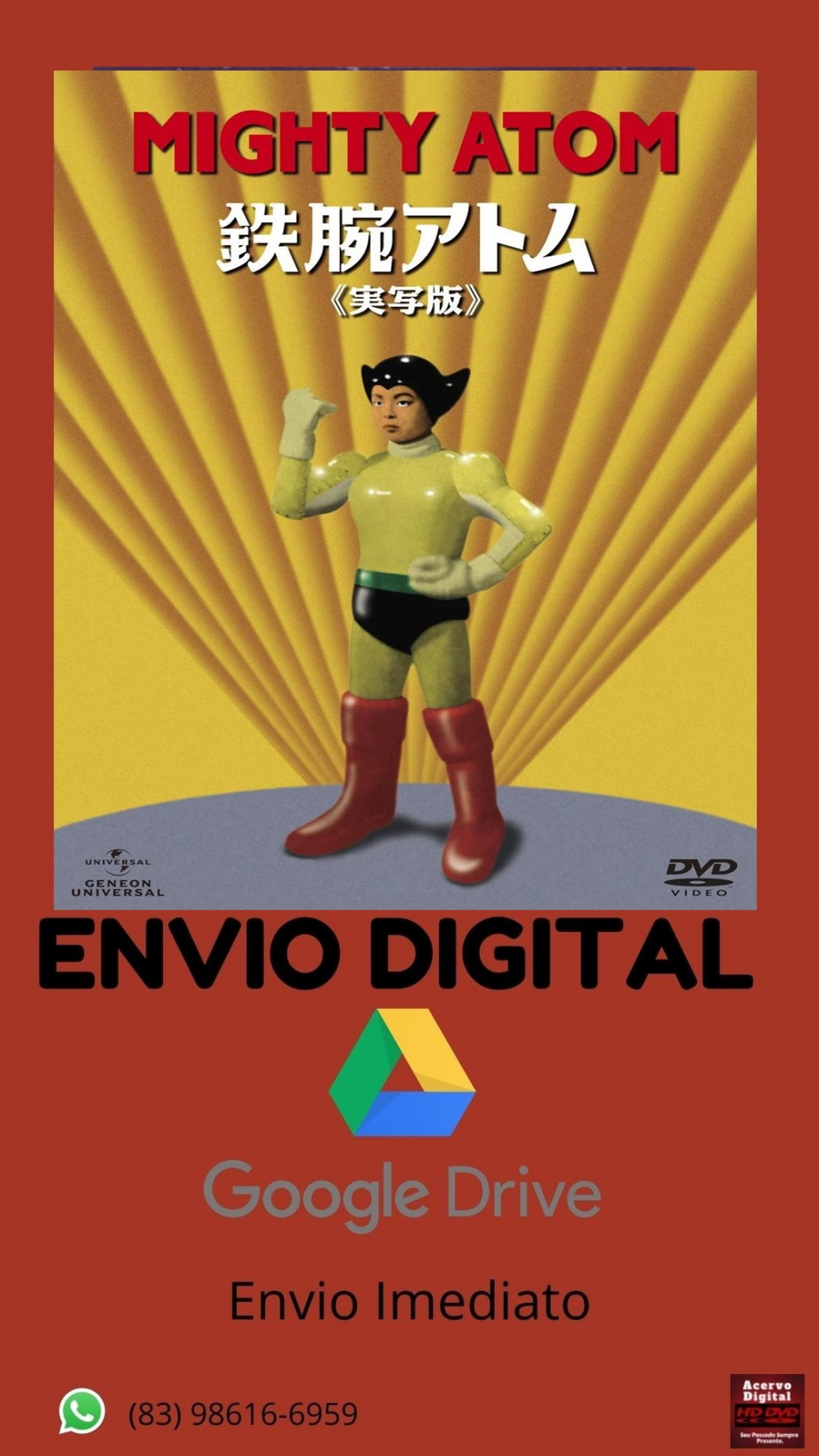 Mighty Atom - Astro Boy (1959) 05 Eps Legendado - Acervo Digital Dvds