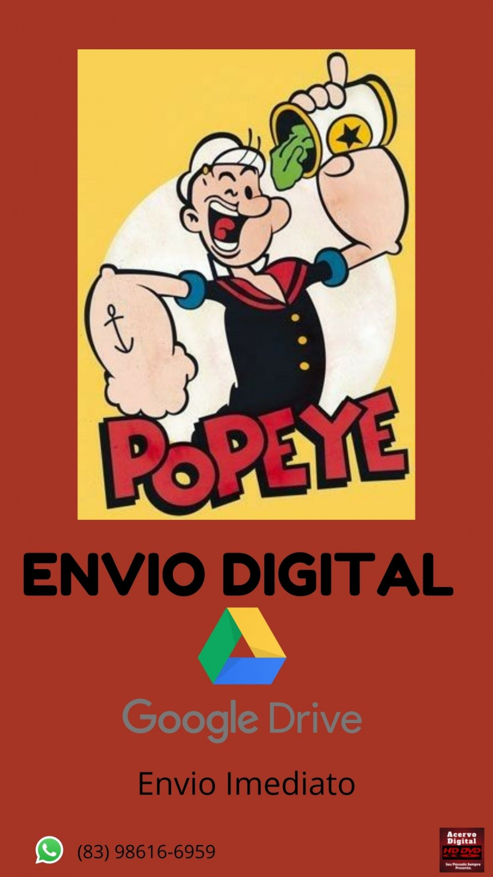 Popeye (1959 - 1960) 110 Eps - Acervo Digital Dvds