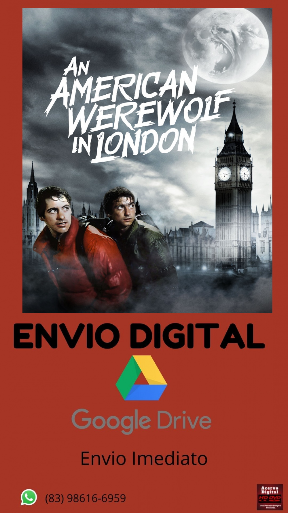 Um Lobisomem Americano em Londres (1981) Dublado - Acervo Digital Dvds