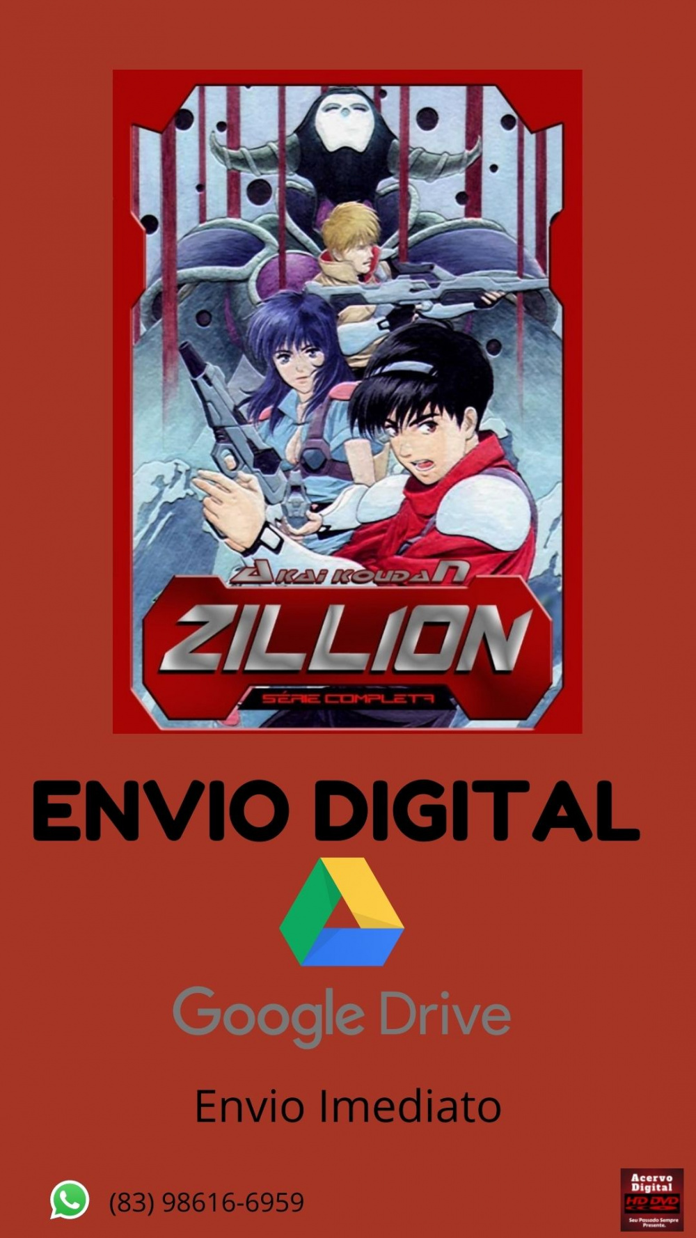 Zillion (1987) Completo 31 Eps - Acervo Digital Dvds
