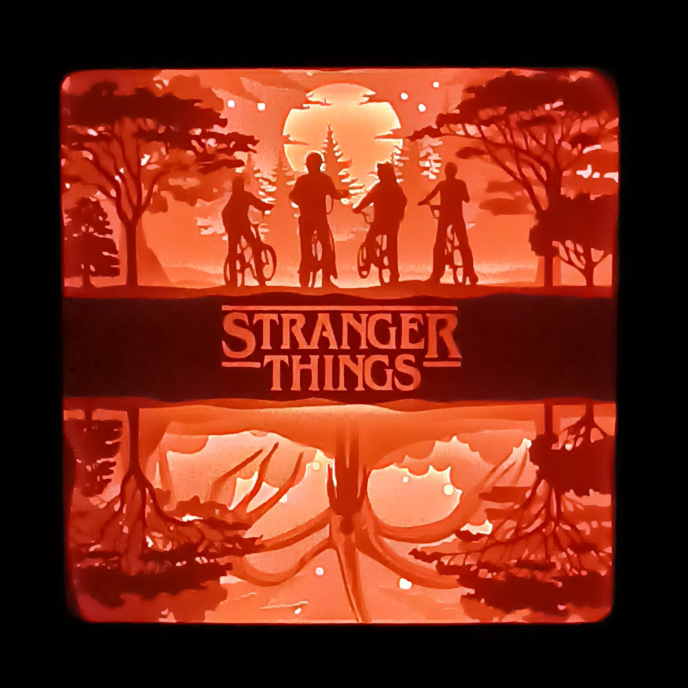 LIGHTBOX STRANGER THINGS - Luminária Com Efeito de Luzes e Sombras ...