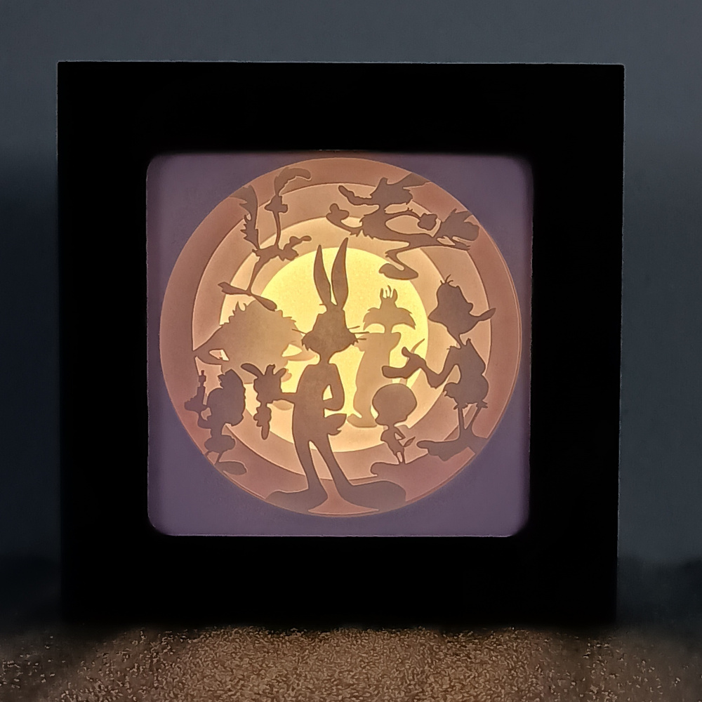 QUADRINHO LIGHTBOX MINI - LOONEY TUNES - AF8 Light and Shadow