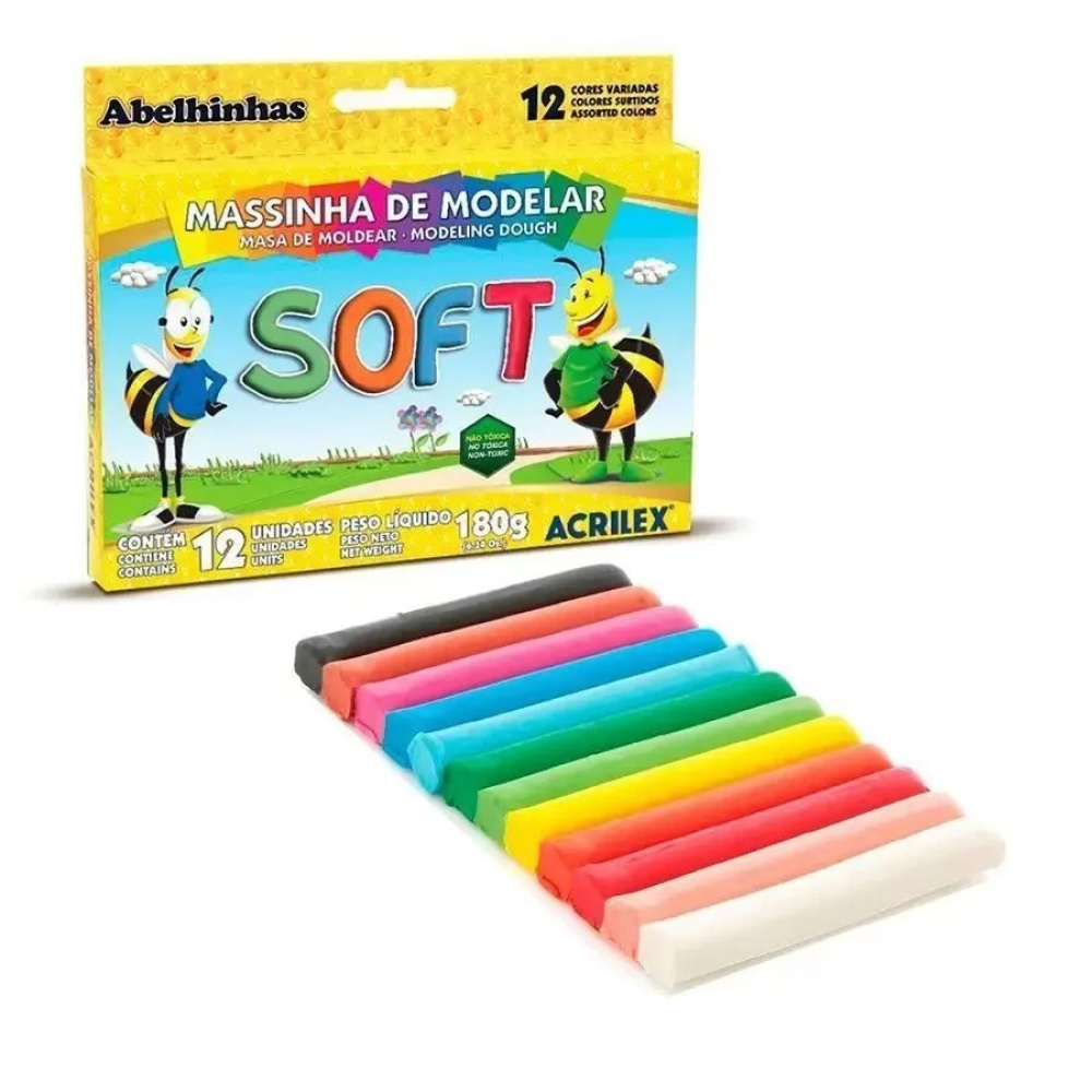 Massa Modelar Soft 180G ACRILEX - AeG Papelaria