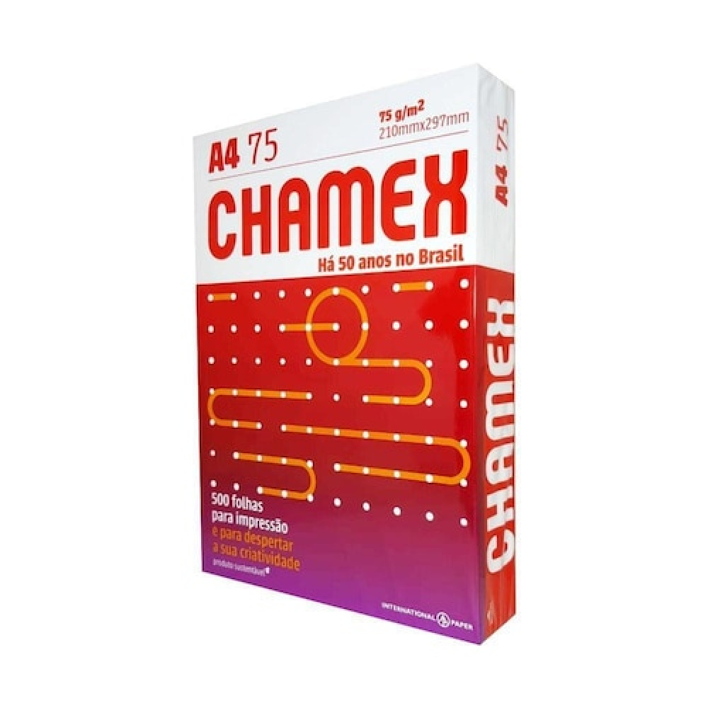 PAPEL SULFITE A4 CHAMEX 75G - CHAMEX - AeG Papelaria