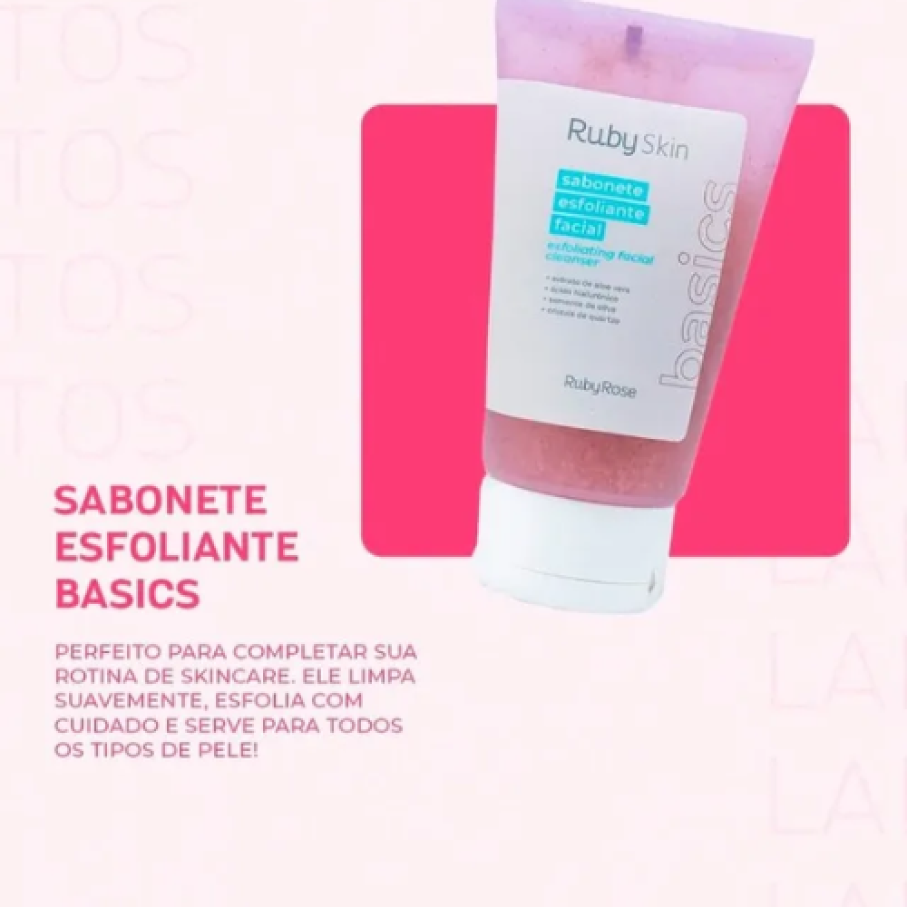 Sabonete Esfoliante Facial Basics Ruby Skin By Ruby Rose - 80g - AG Studio