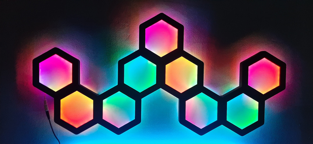 Luminária Gamer - Aurora Hex - Loja AionTech