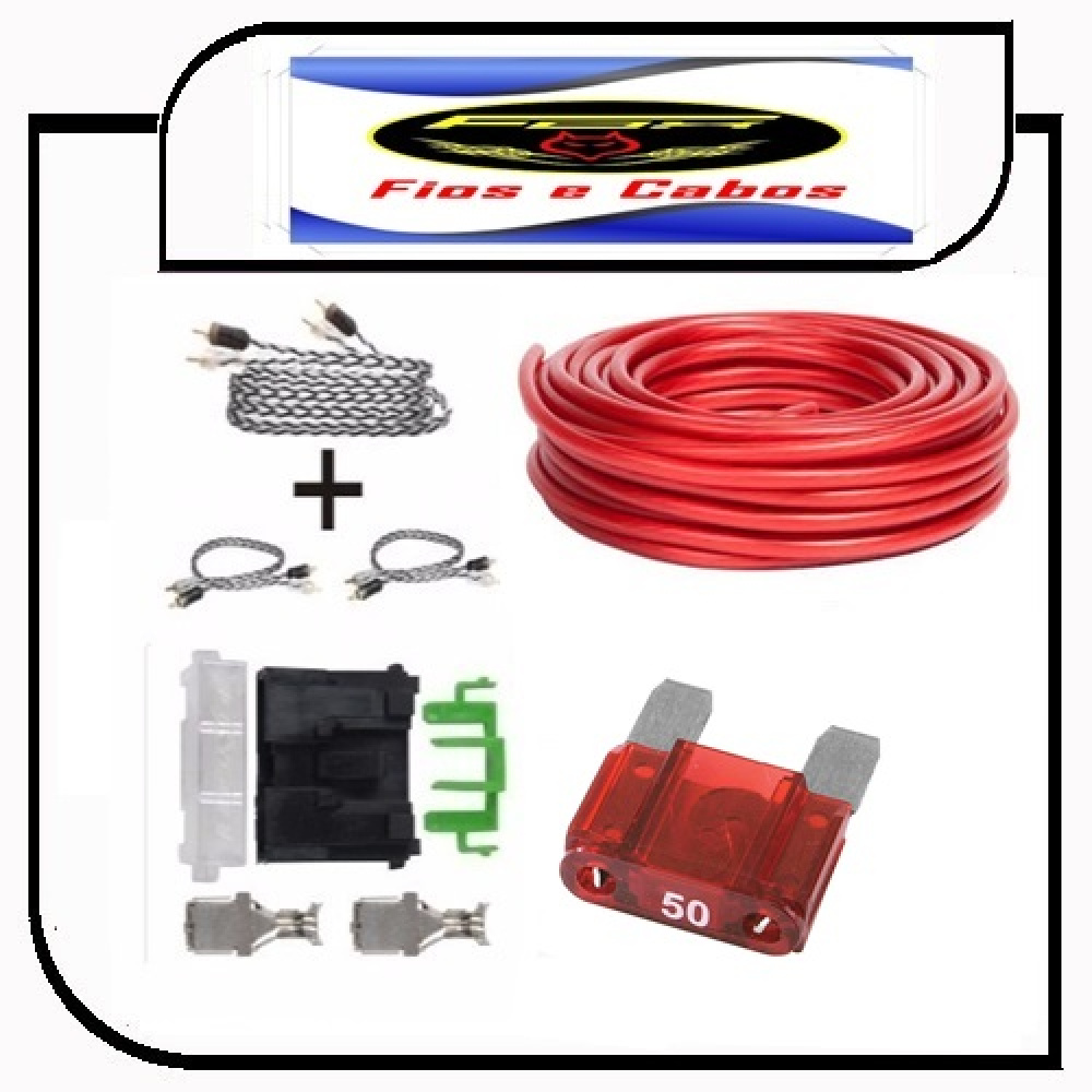 Kit Instalação Som Automotivo 16mm 100% Cobre - Alex Sound