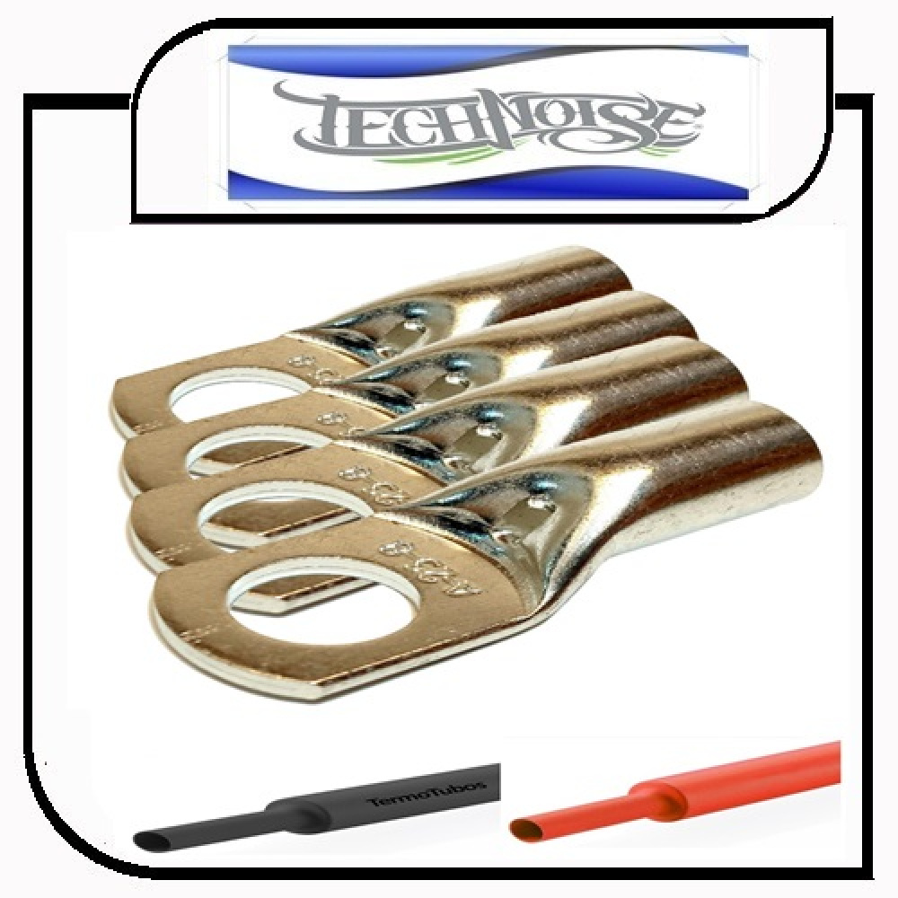 Terminal Compressão Olhal 95mm Com Termo Retrátil 4 PÇS - Alex Sound