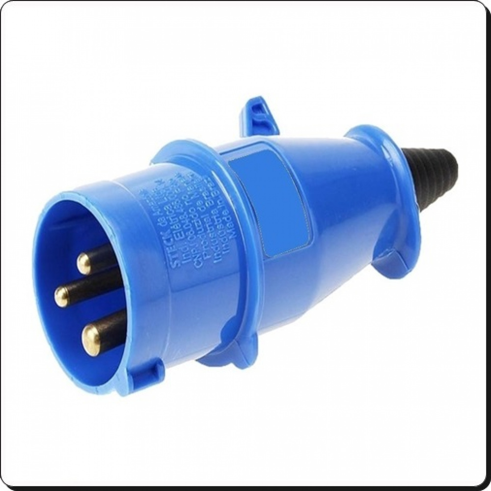 Plug Macho 2p+T 16a 220v Steck - Alex Sound