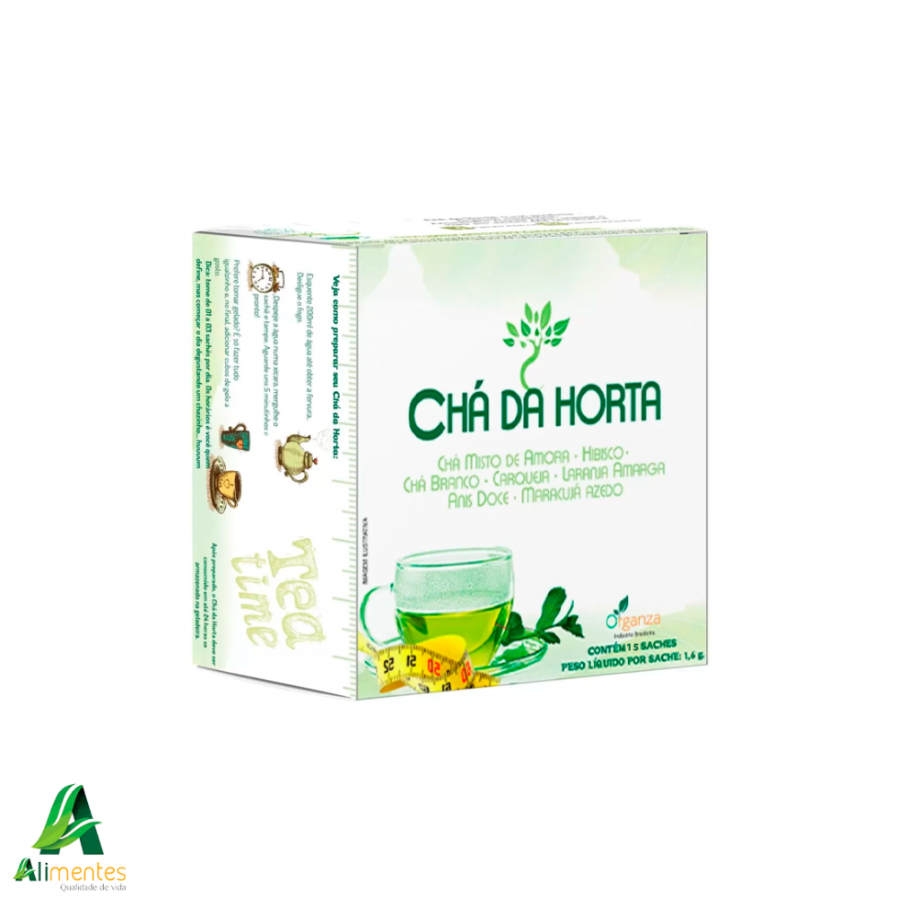 Chá da Horta Caixa 15 Un. Sachês - ORGANZA - Alimentes
