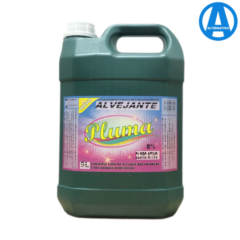 ALVEJANTE CLORO ATIVO PLUMA 5L - ALTERNATIVA PRODUTOS DE LIMPEZA