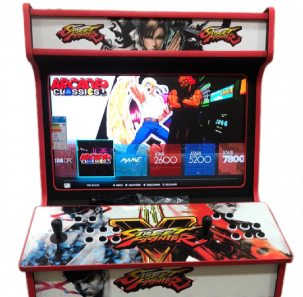 Bartop Fliperamas Tela 32 Polegadas Arte STF 20.000 Jogos - Arcade Play