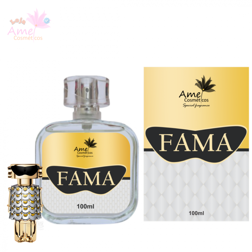 Perfume Amei Cosméticos Fama 100ml Fragrância Fame - Loja Amei Cosméticos