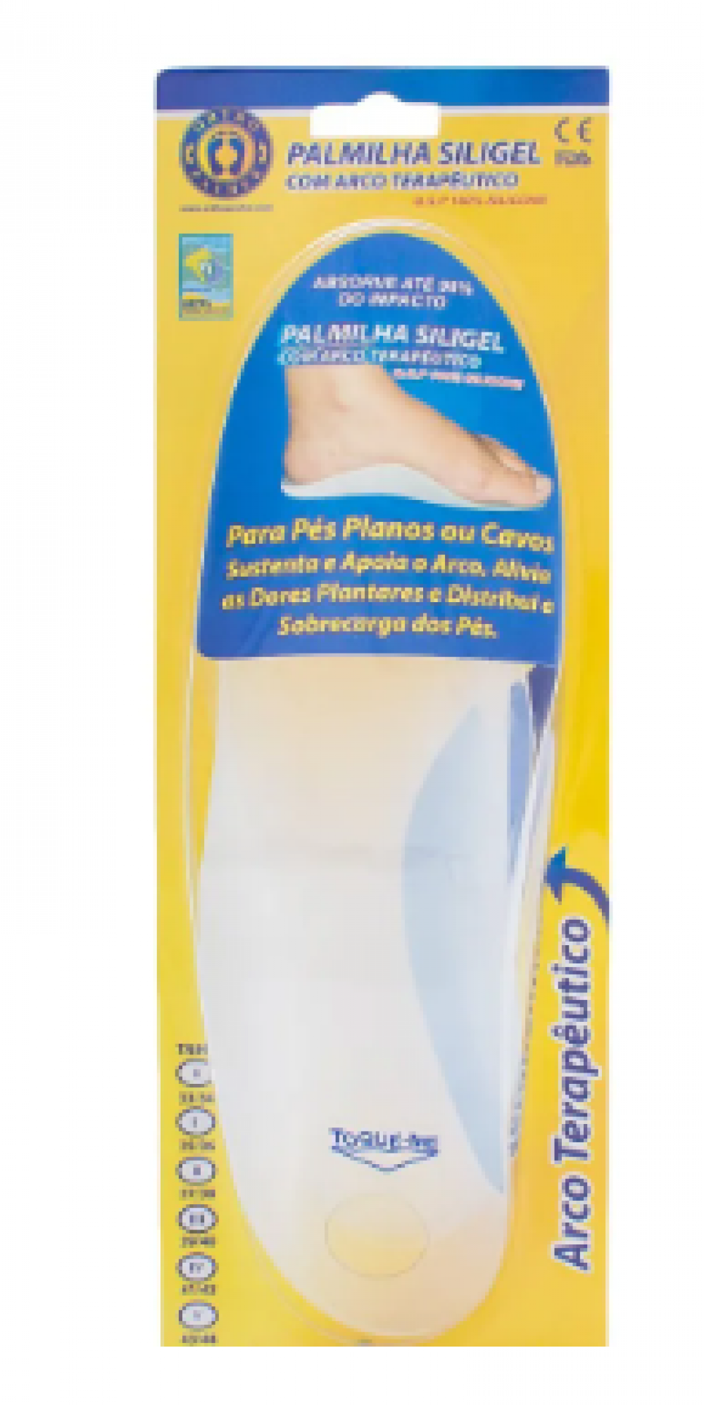 palmilha siligel 3/4 com arco terapêutico - Ortho pauher - 39/40 ...