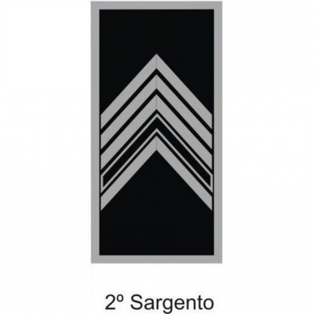 Divisa de gola PM emborrachado 2° sargento - Ares tactical equipamentos ...