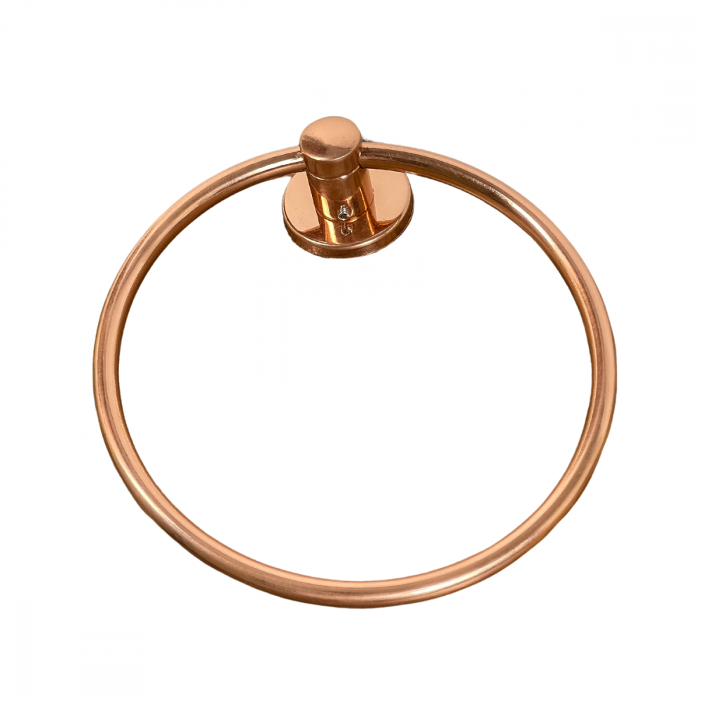 Porta Toalha Argola Cobre Polido - Arte Cobre