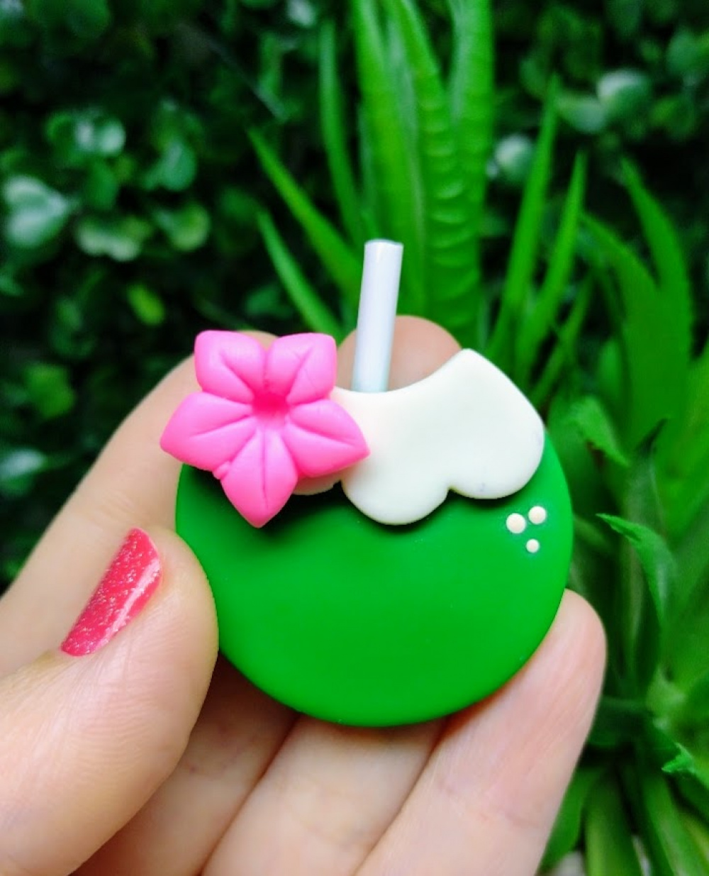 Apliques para laços no formato de Coco - Lojinha Arte em Biscuit