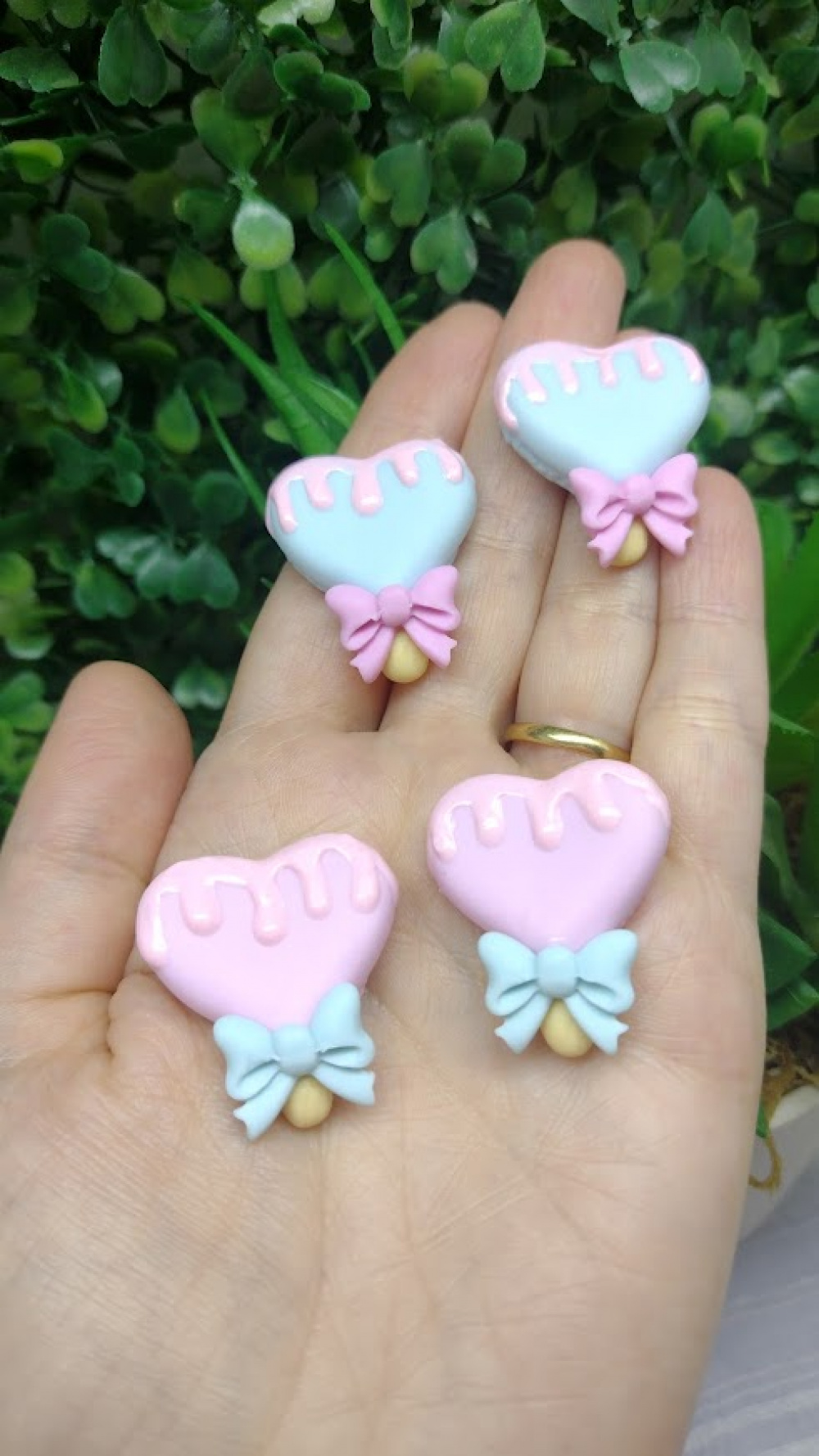 Pirulito Coração - Lojinha Arte em Biscuit