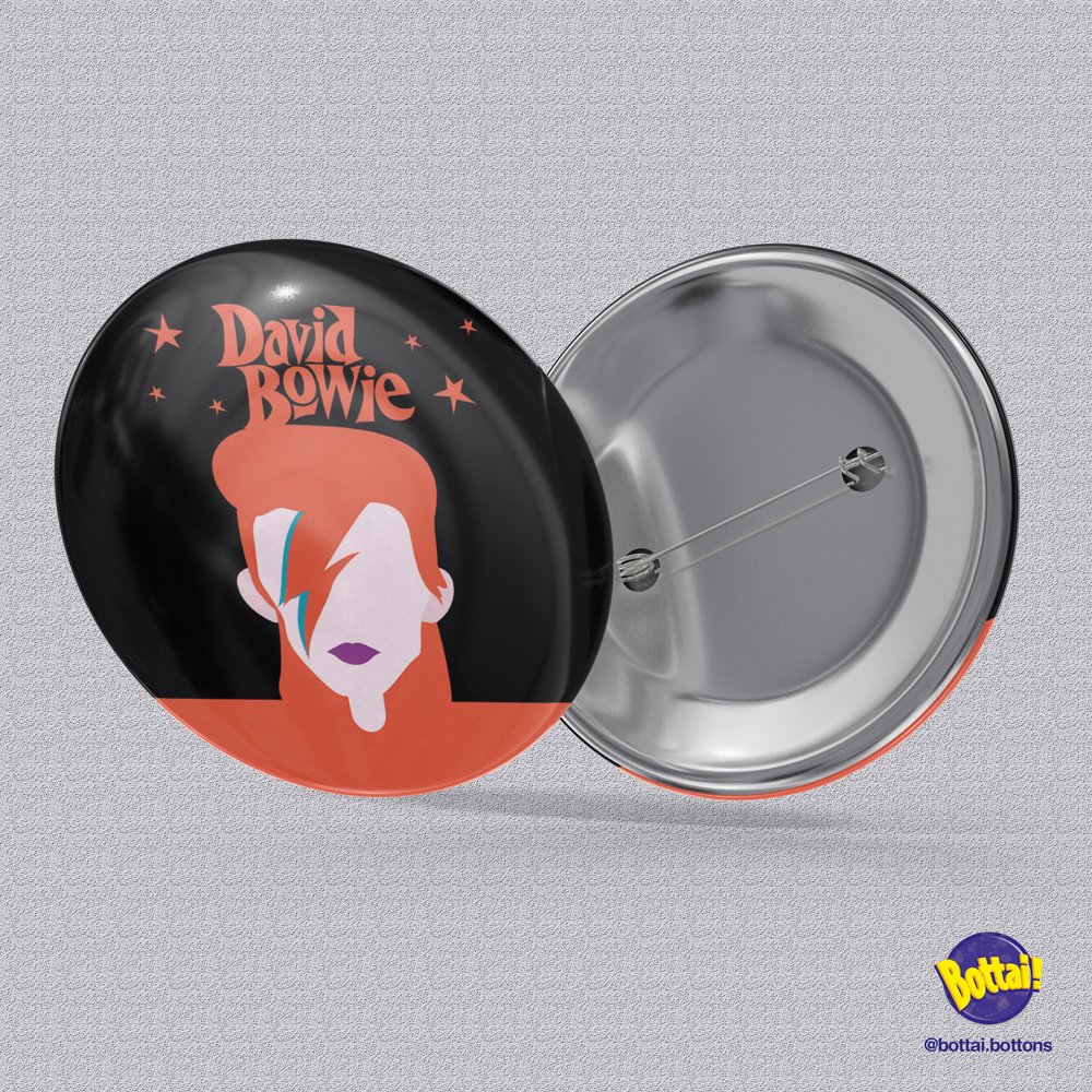 Botton David Bowie - Arte na Mente