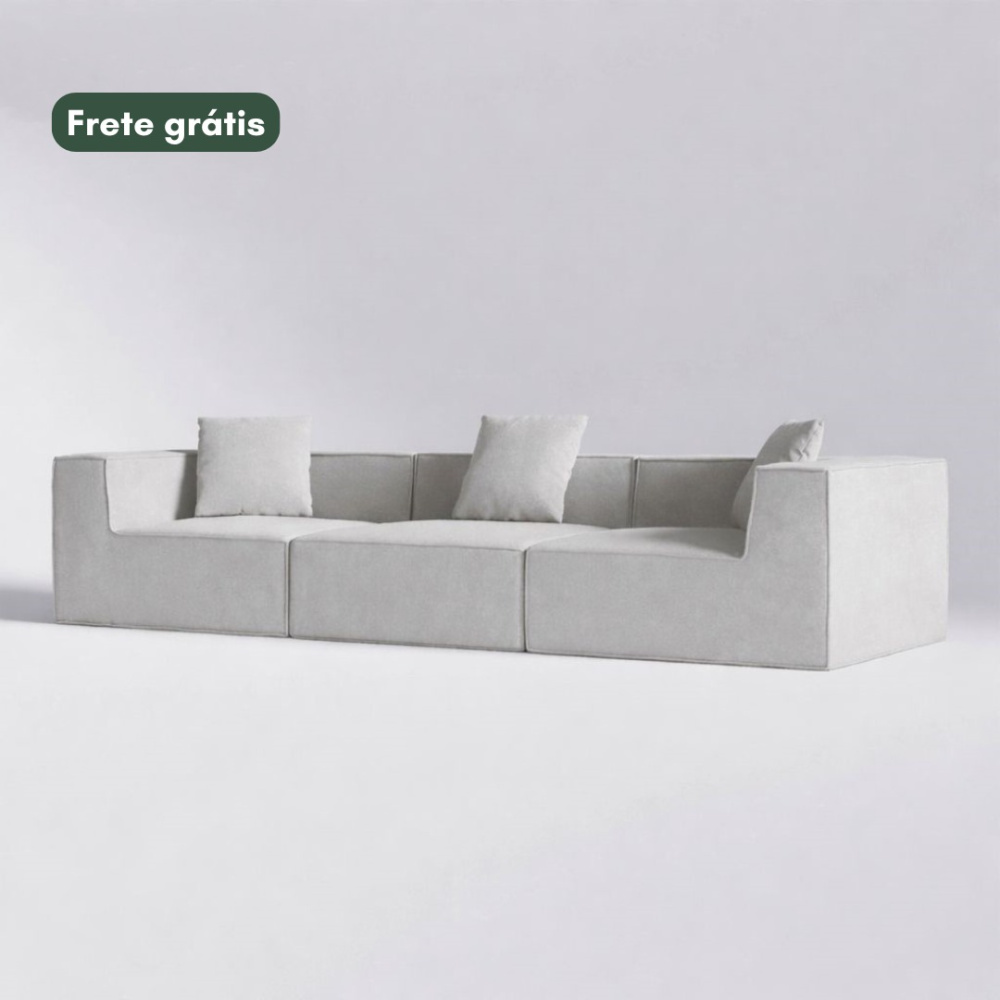 Sofá Modular 3 lugares para Área Externa- Ateliê Móveis Sucesso ...