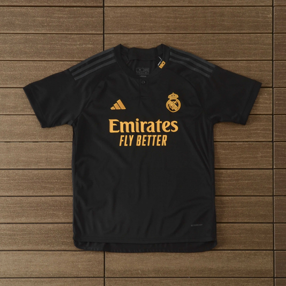 Camisa Real Madrid III 23/24 Adidas Masculina - Preta - Atlanta Sneakers Camisa Real Madrid III 23/24 Adidas Masculina - Preta - Atlanta Sneakers