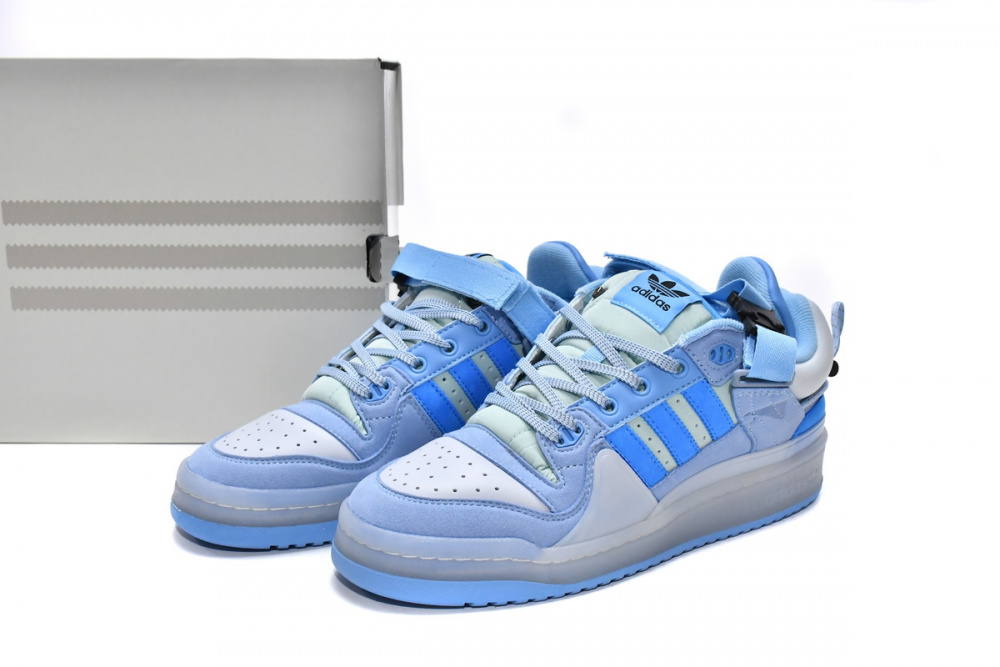 Tênis Adidas Bad Bunny x Forum Buckle Low Blue Sky - Atlanta Sneakers