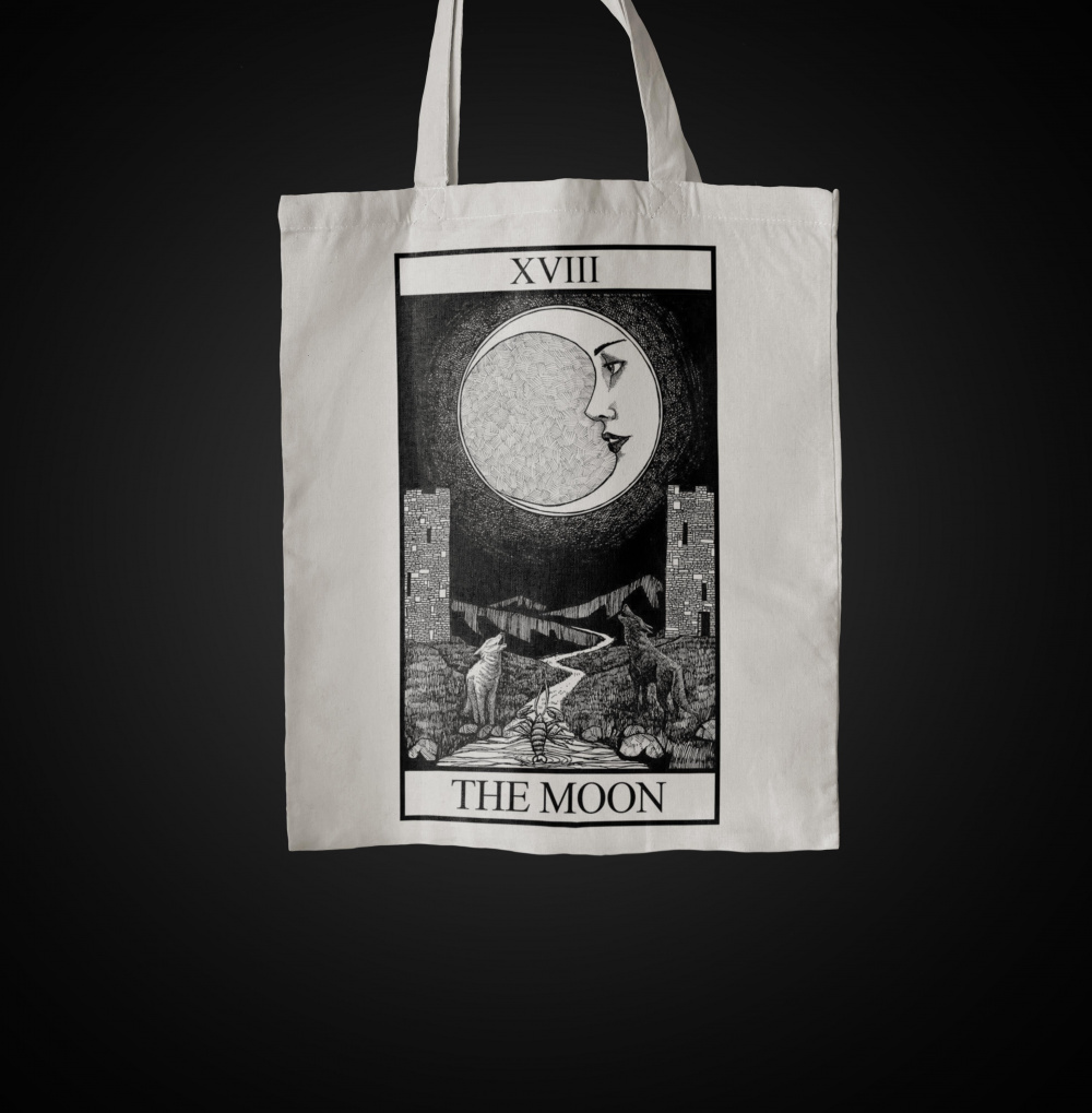 Bolsa Sacola Ecobag Tarot a lua - Avalon Loja