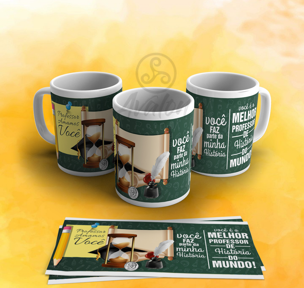 Caneca Professor de História - Avalon Loja