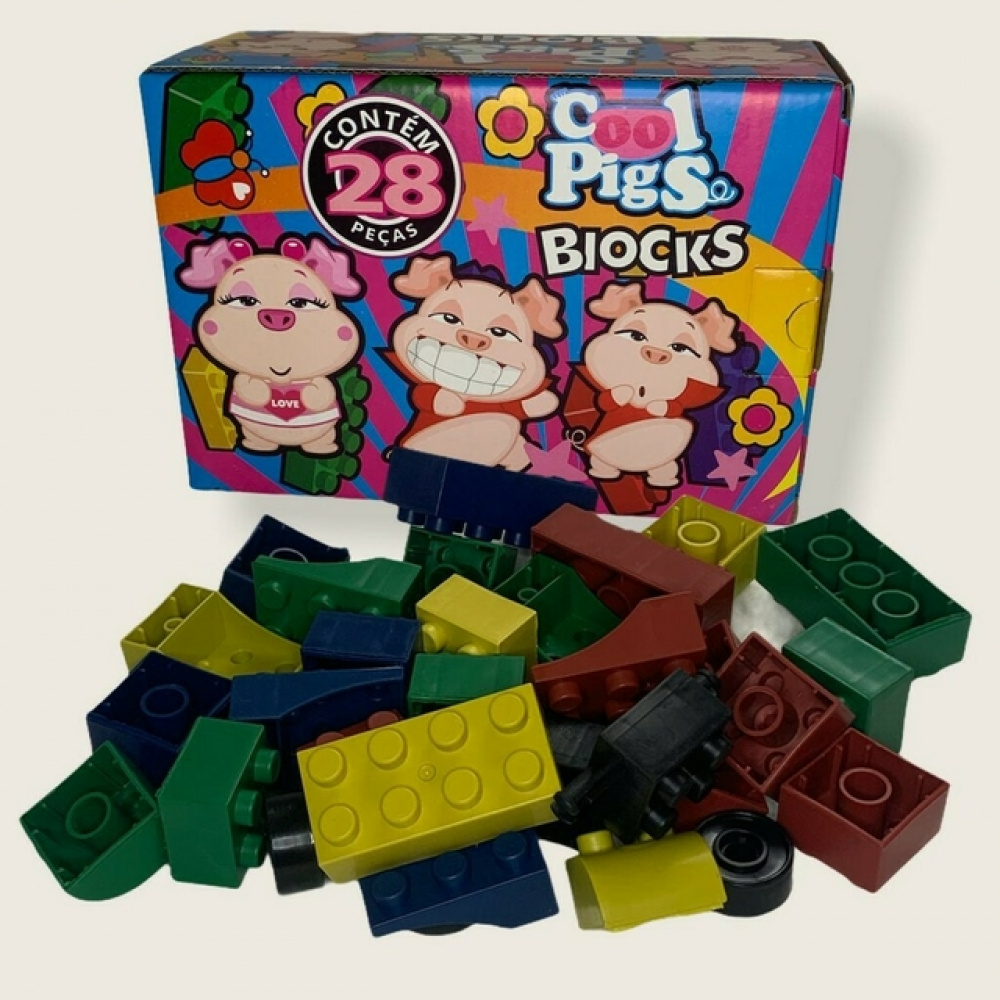 Blocos de montar 28 peças | Cool Pigs | Blocks - Baby Imports | A loja ...