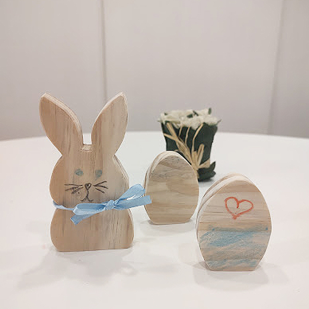 Brinquedo de Páscoa para Colorir Madeira + Giz de Cera - Baby Quint