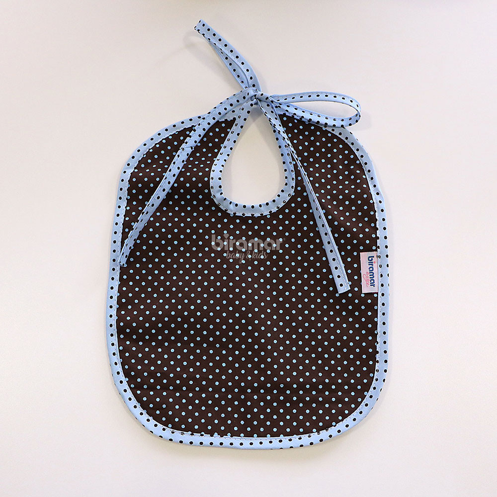 Babador para Bebê Estampa Marrom Bolinha Azul - Baby Enxoval | Enxovais ...