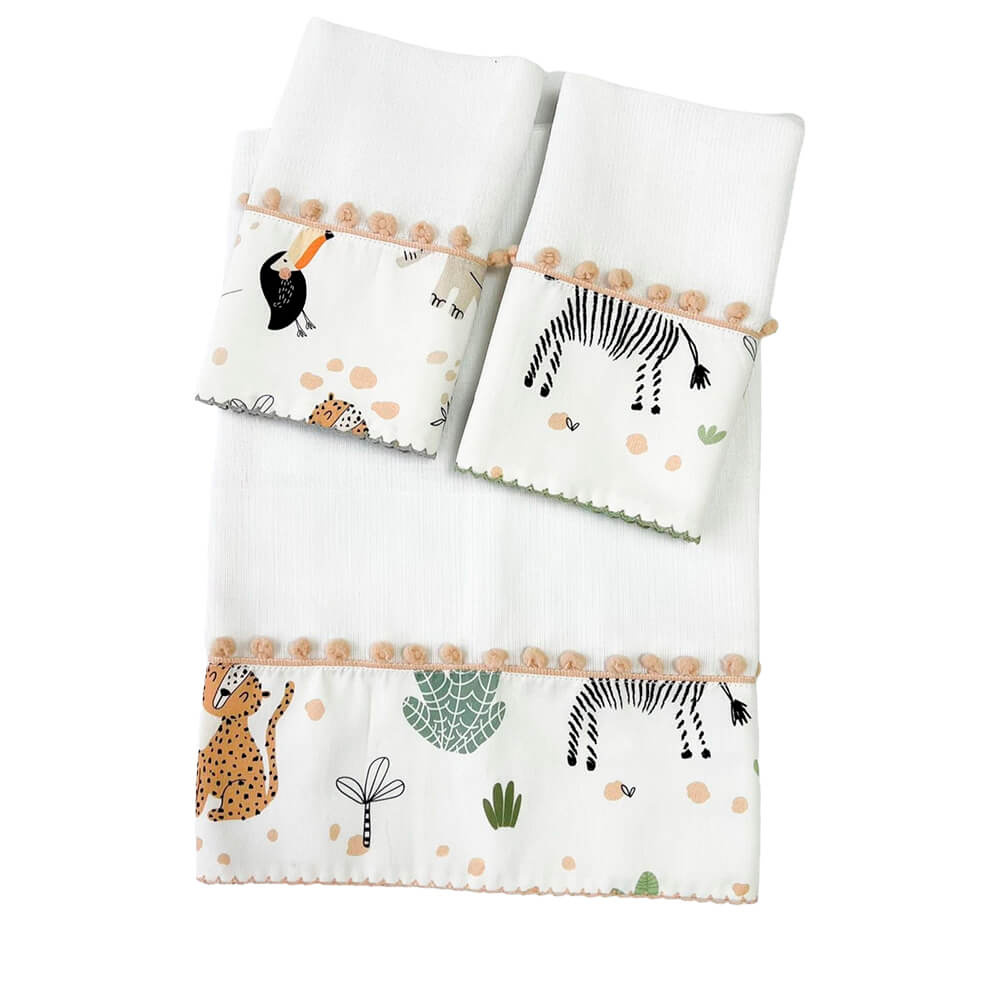 Fralda de Ombro Cremer para Bebê com 2 Fraldas de Boca Felice Safari ...