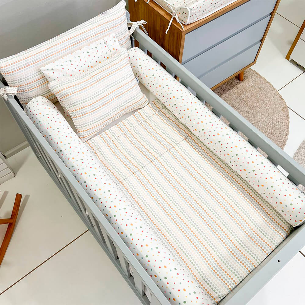 Kit de Berço Rolinho 7 Peças Popcorn / Mini Tribo - Baby Enxoval ...