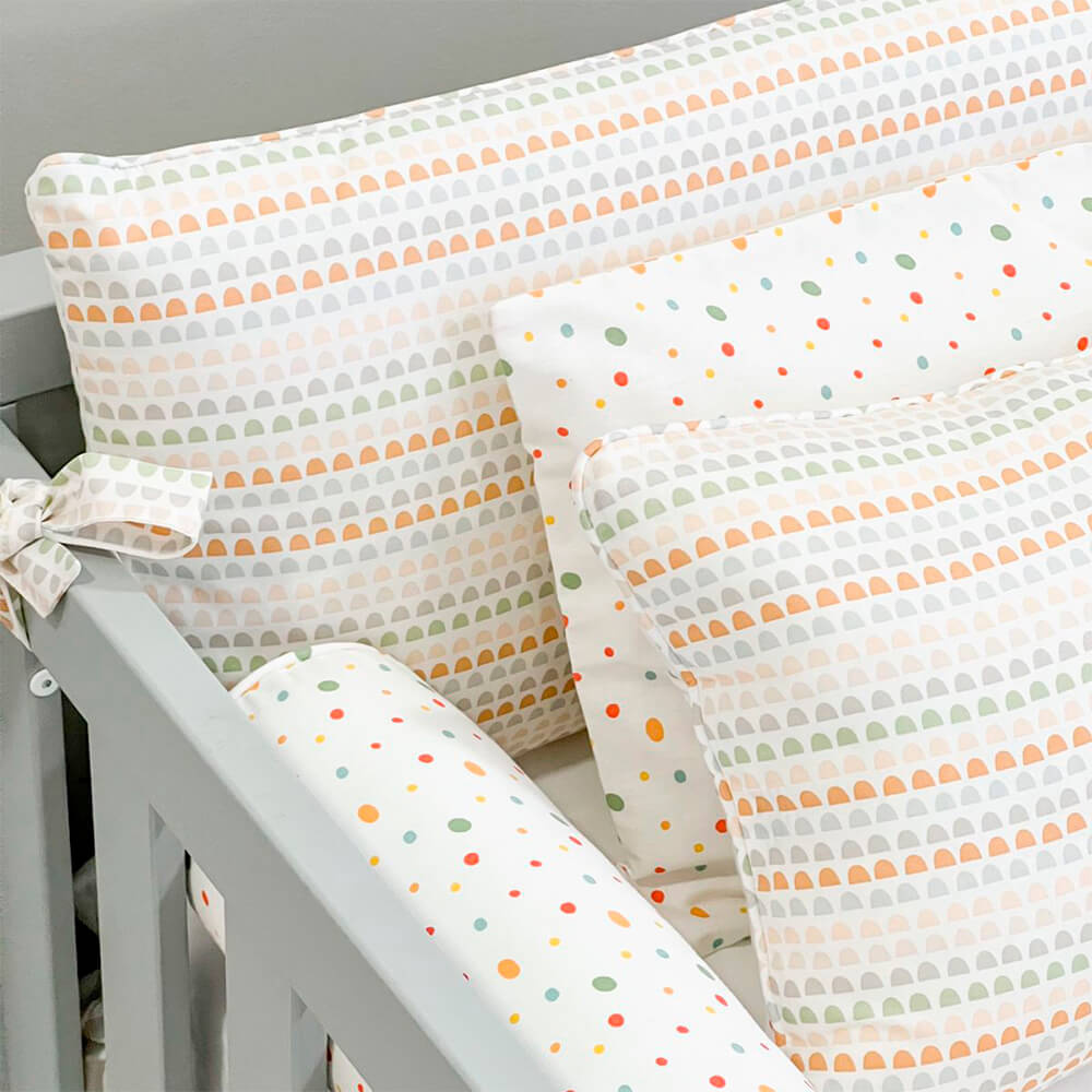 Kit de Berço Rolinho 7 Peças Popcorn / Mini Tribo - Baby Enxoval ...