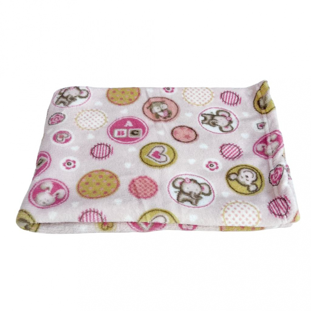 Manta Baby Love para Bebê 100% Poliéster Elefante Rosa - Baby Enxoval ...