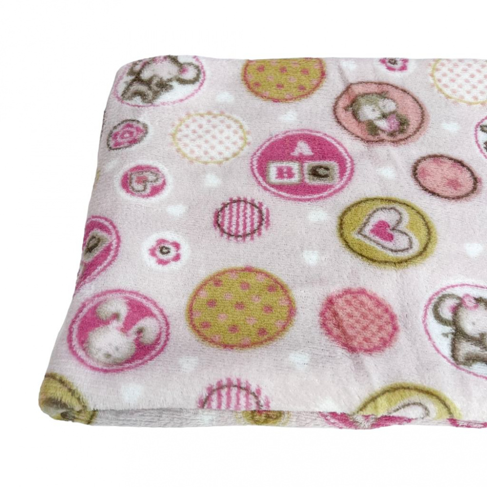 Manta Baby Love para Bebê 100% Poliéster Elefante Rosa - Baby Enxoval ...