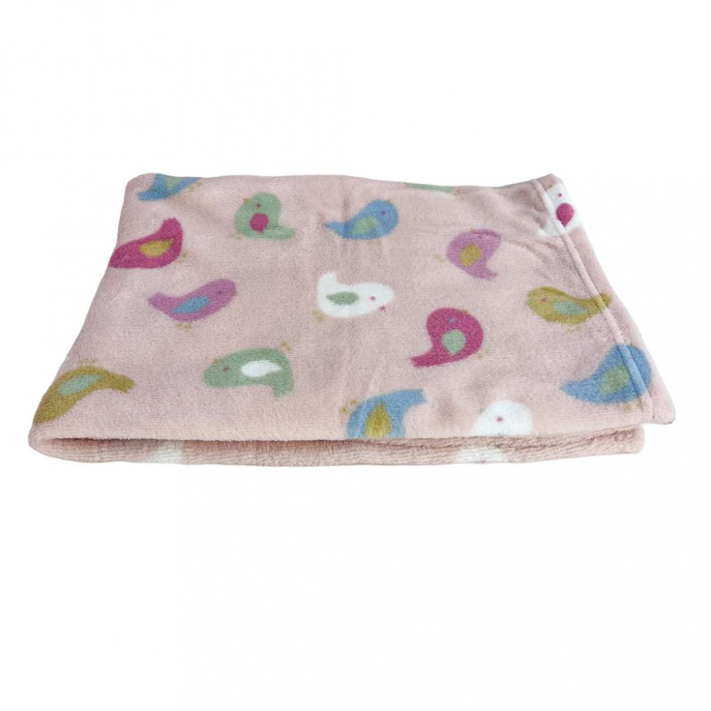 Manta Baby Love para Bebê 100% Poliéster Passarinho Rosa - Baby Enxoval ...