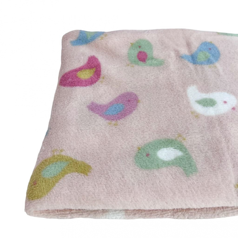 Manta Baby Love para Bebê 100% Poliéster Passarinho Rosa - Baby Enxoval ...