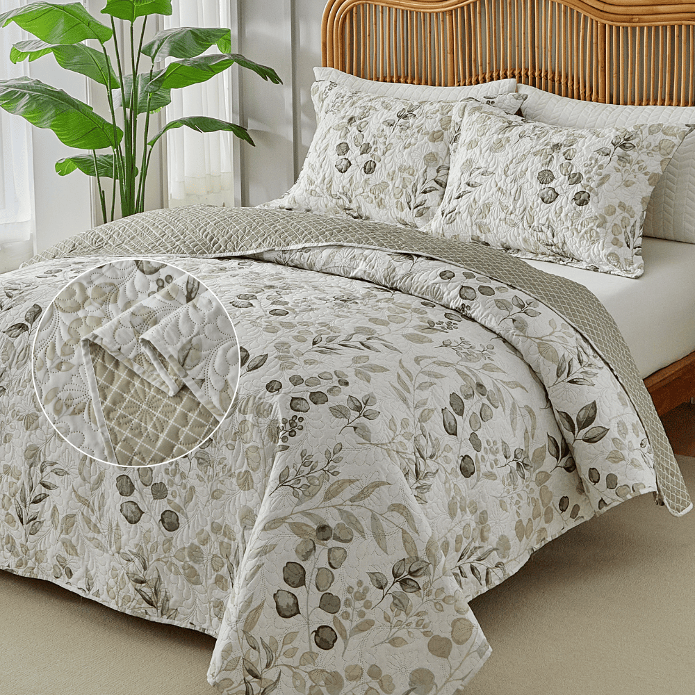 Kit Colcha Queen 3Pç Estampada Itália 150 Fios Dupla Face - Bella ...