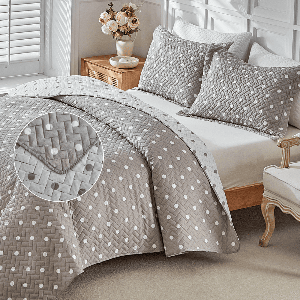 Kit Colcha Solteiro 2 Peças Itália 150 Fios Poá Dupla Face 160x220 cm ...